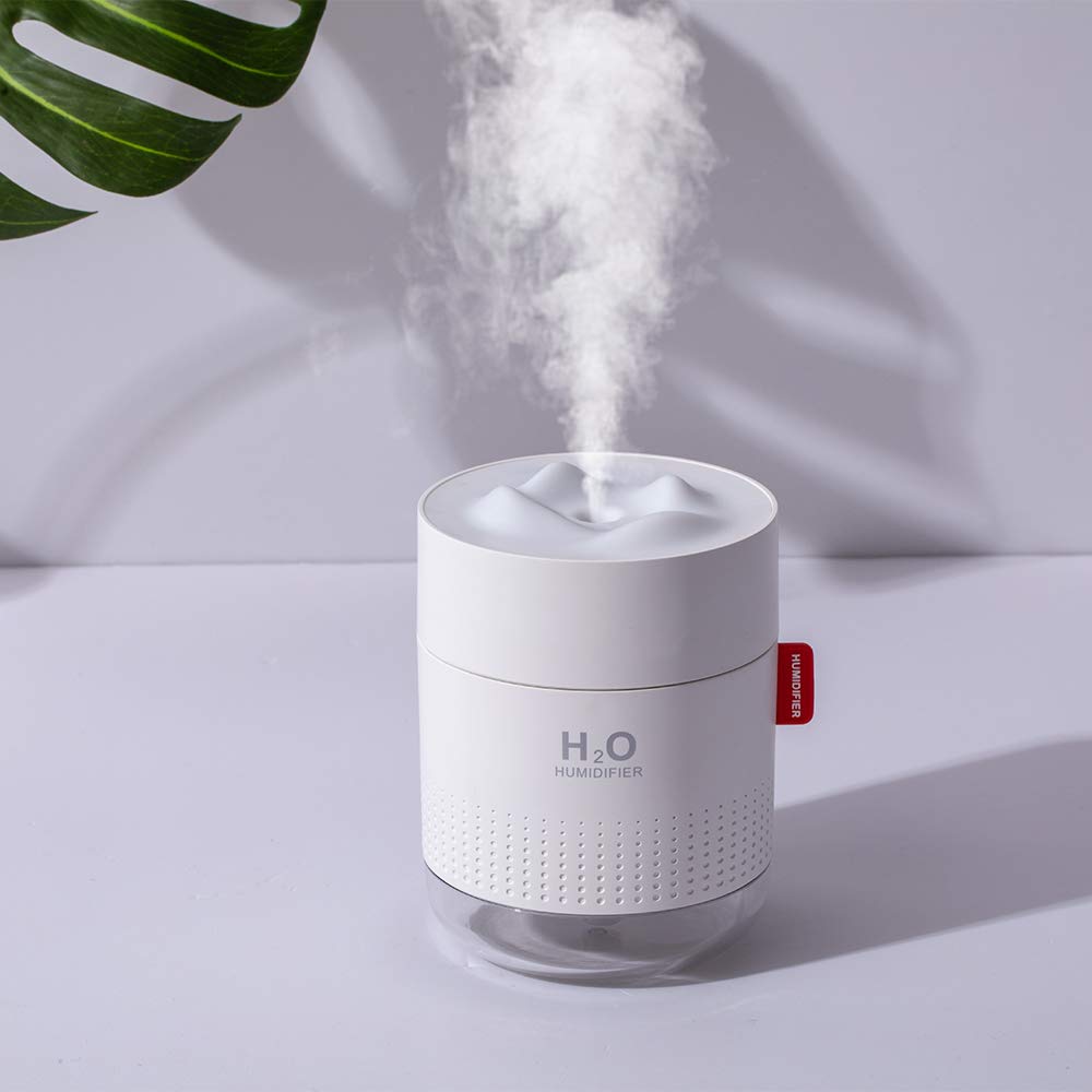 Snow Mountain H2O USB Humidifier - Pink Cool Mist Office Home Kitchen Table Small Cute
