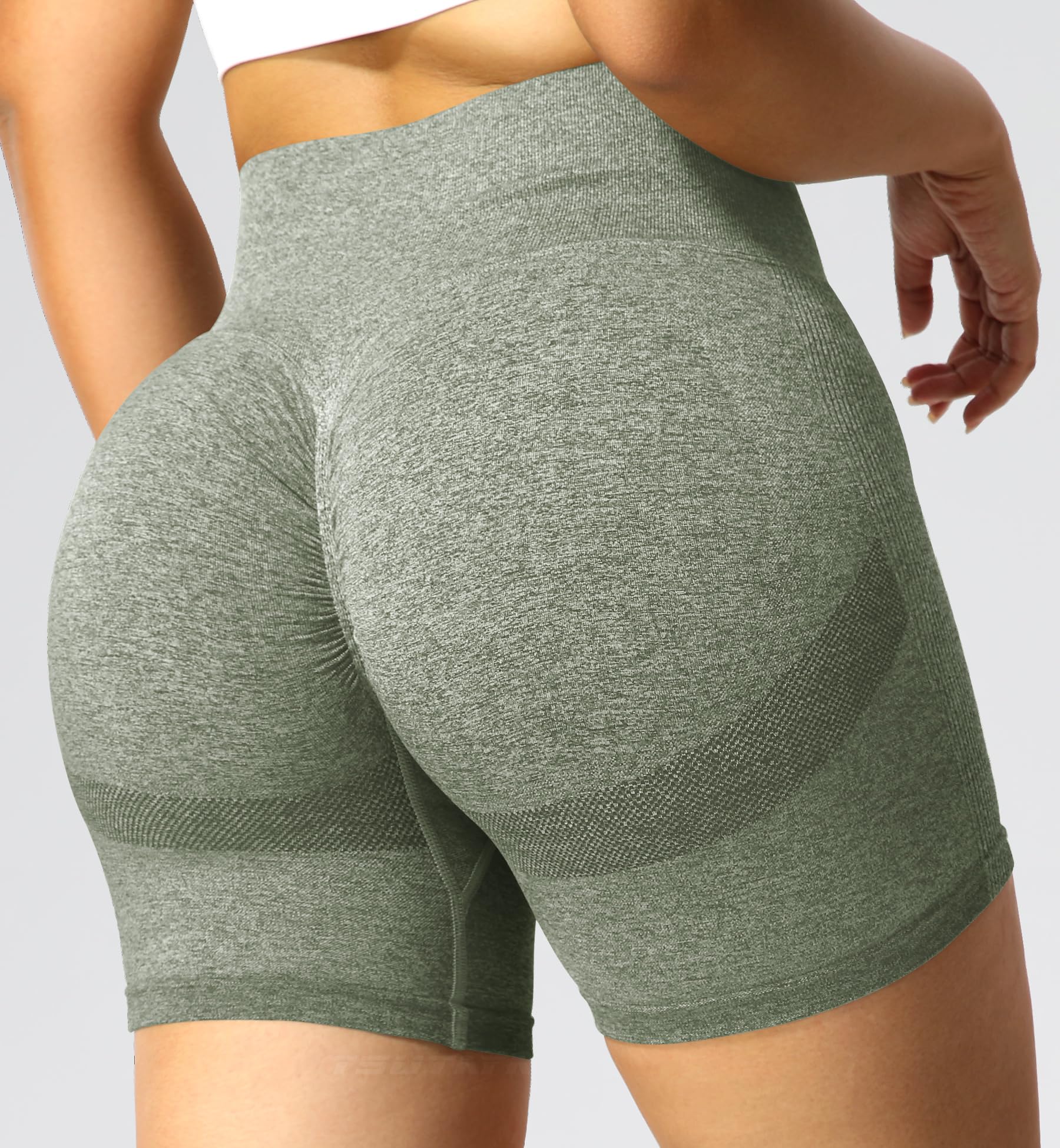 TSUTAYA Women Workout Scrunch Shorts 5" Seamless High Waisted Booty Gym Shorts Butt Lifting Biker Gym Shorts