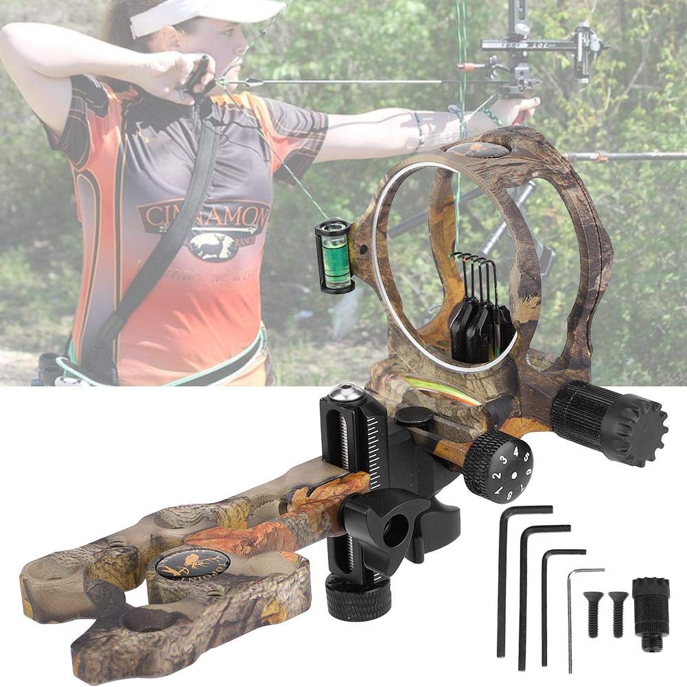 Quality 5 Pin Archery Compound Bow Sight Set with Light for Shooting Practicing Hunting Archery Accessory