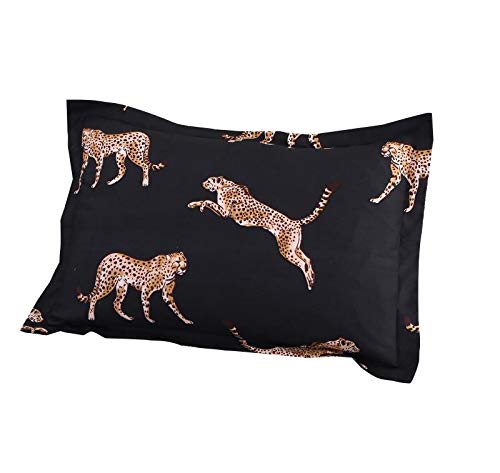 SDIII 3PC Leopard Bedding Sheet Sets Queen Size Animal Print Bed Sheets with Flat Fitted Sheet for Boys, Girls and Kids