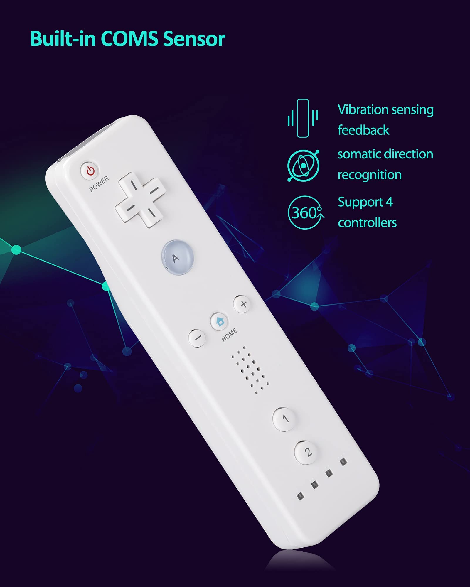 YCCTEAM Remote Controller for Wii, Wireless Remote Controller Compatible with Wii/Wii U, Wii Remote Control Replacement Remote Game Controller with Silicone Case and Wrist Strap (Upgraded)