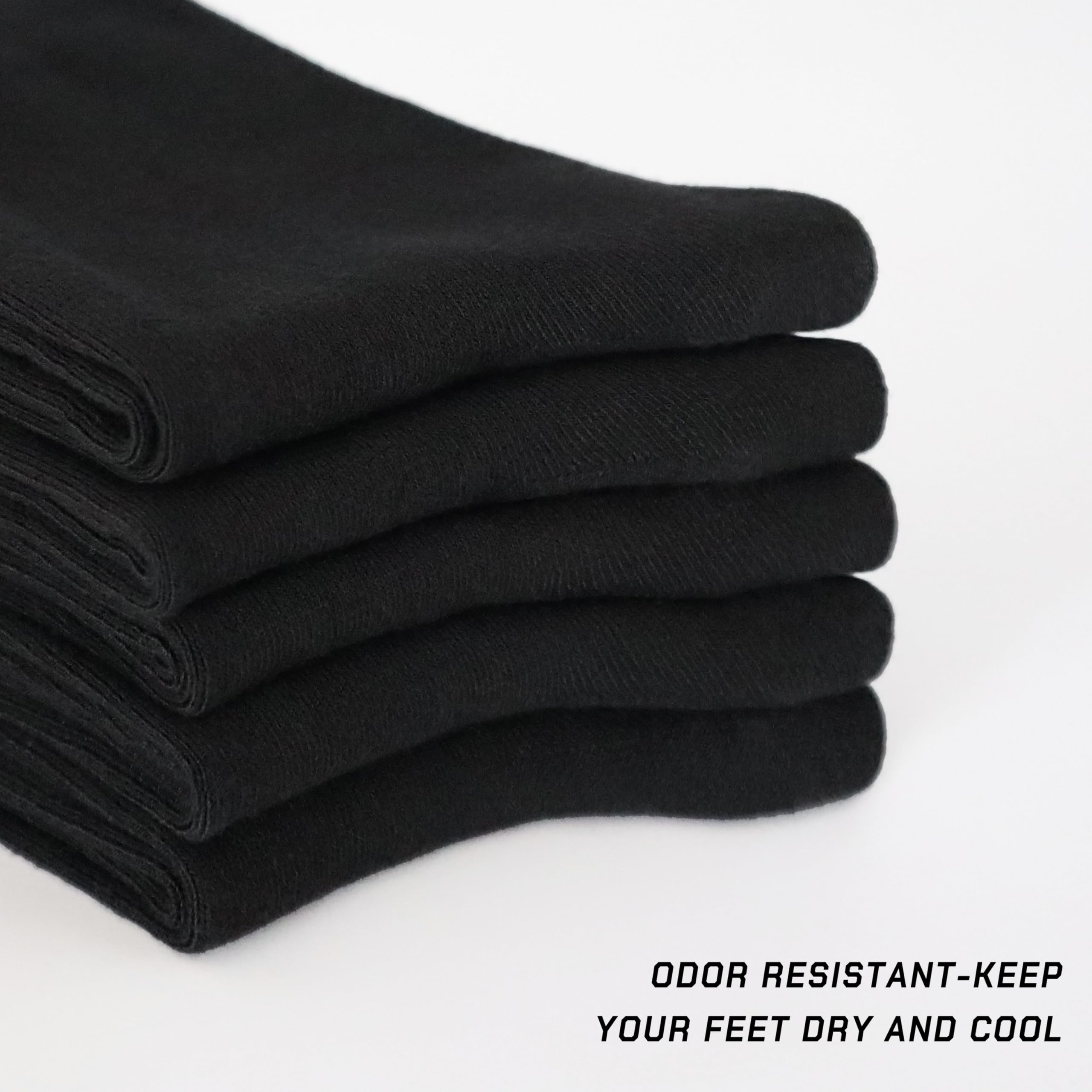 SERISIMPLE Viscose Bamboo Men sock Breathable Sock Quarter Thin Ankle High Sock Comfort Cool soft Sock 5 Pairs (Large, Black)