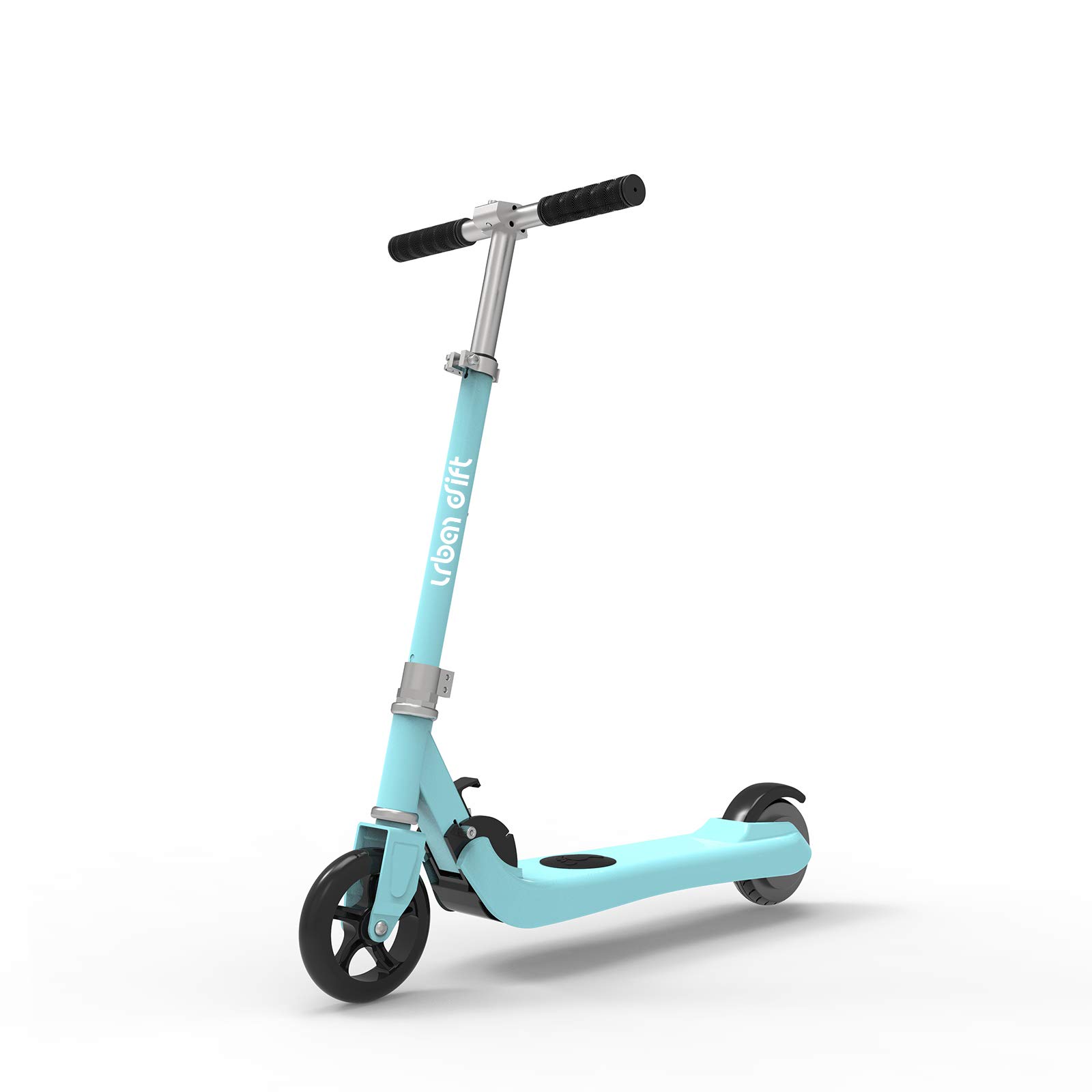 Urban Drift Electric Scooter for Kids - 2 PU Wheel 4 Adjustable Height, Kick-Start Boost and Gravity Sensor, Folding E-Scooter Best Gifts for Girls and Boys Ages 6-12 (Blue)