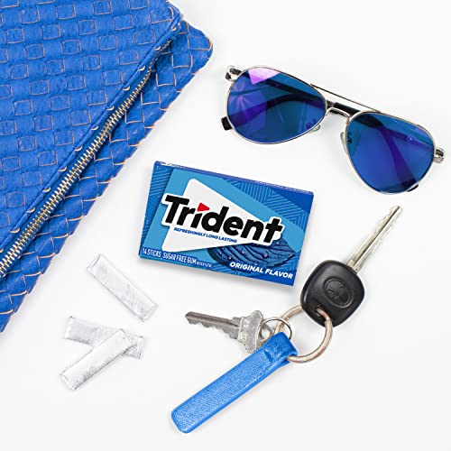 Trident Original Flavor Sugar Free Gum, 14 Pieces (Pack of 24) (336 Total Pieces)