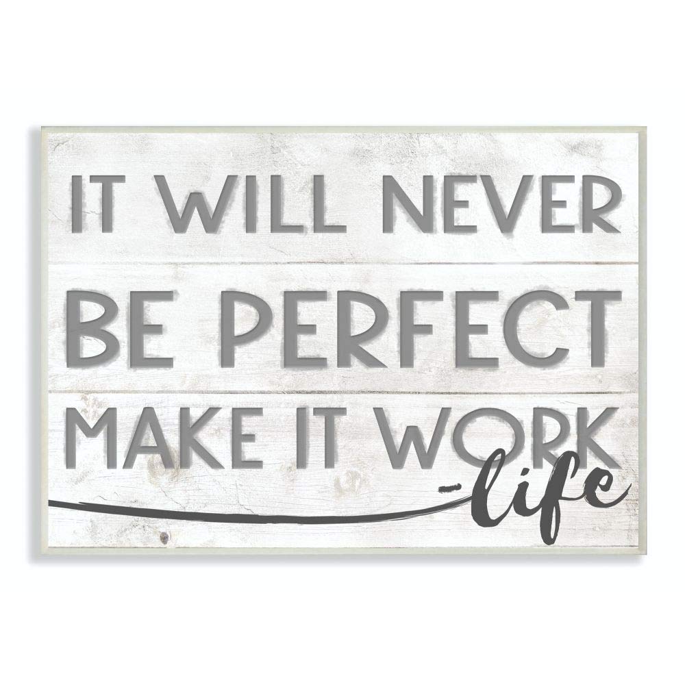 Stupell Industries Make It Work Inspirational Family Word, Design by Artist Daphne Polselli Art, 10x15, Wall Plaque