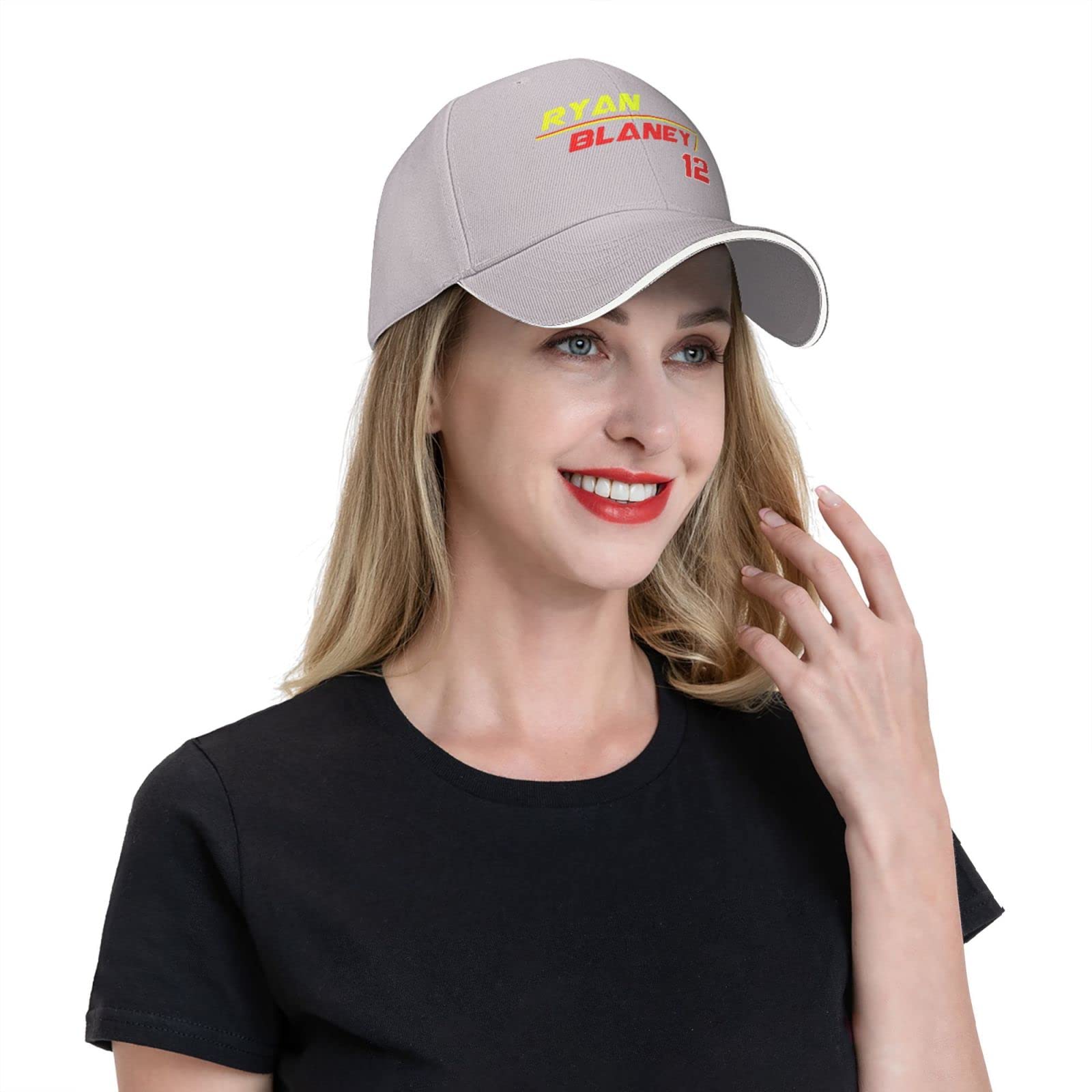 Ryan Blaney Baseball Cap Mens Casquette Washable Adjustable Womens Sandwich Cap Gray