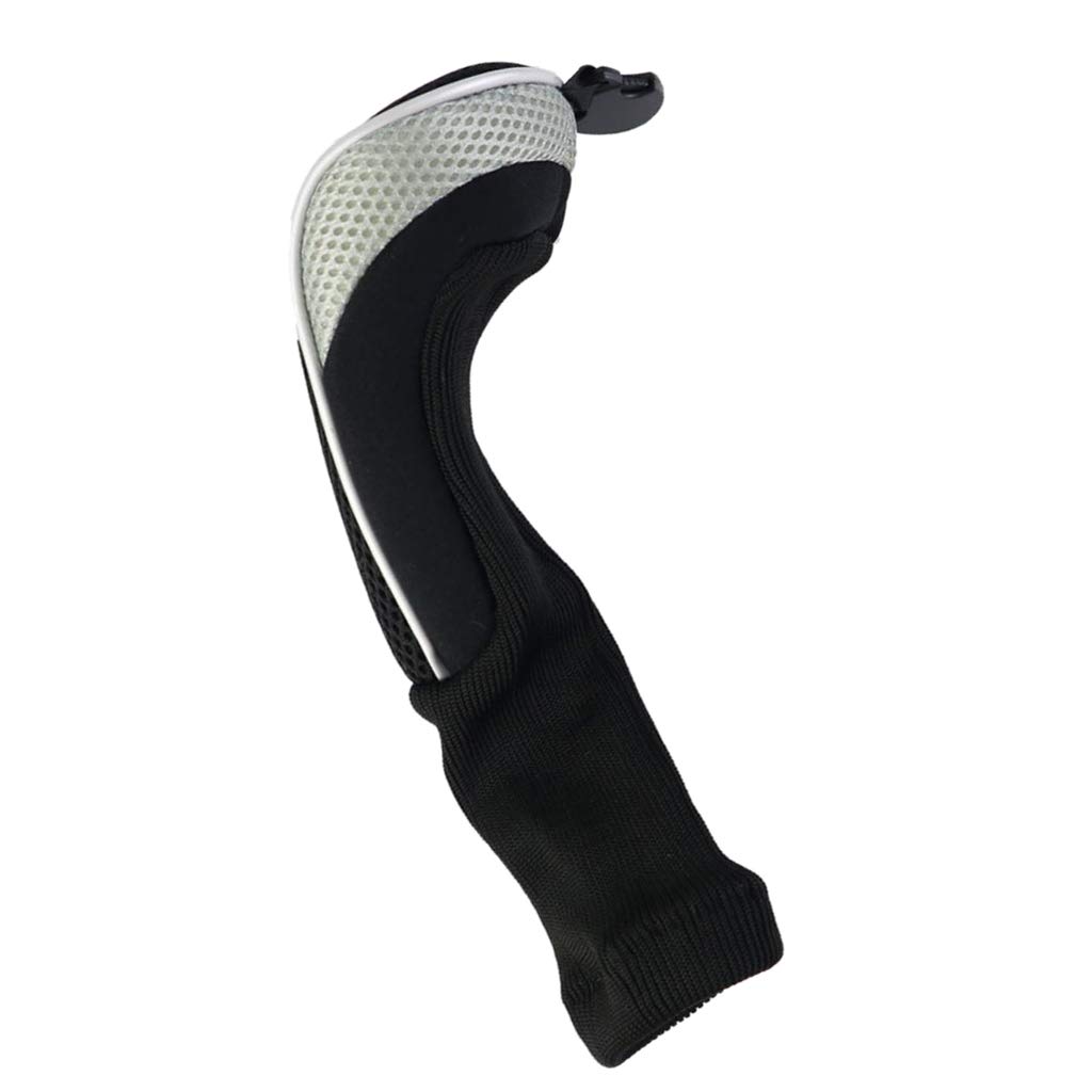 Yiju Premium Mesh Golf Headcover Woods Cover Long Neck Driver, Gray