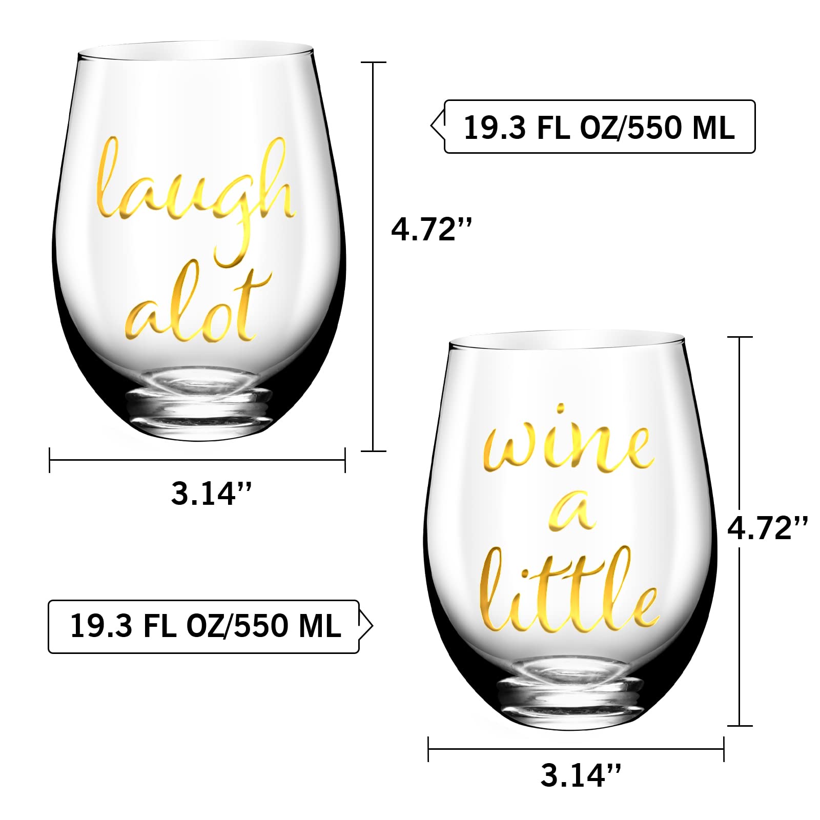 TopSelect Crystal Wine Glasses, Couples Gift Set of 2,Wedding Gifts,Red Wine GLasses Set, Engagement Gifts for Couples, Valentines Day gift, Mr. Mrs,Newlyweds,Bride & Groom Gift,Married Gift