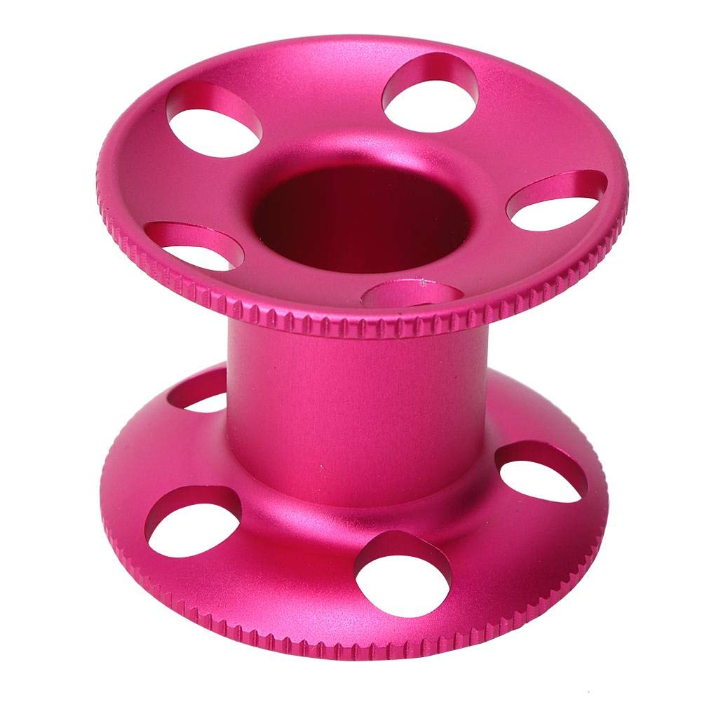 WNSC Durable Aluminum Alloy Finger Reel, Finger Spool, Lightweight Finger Control Reel, Empty Easy to Use Line Tool for Freediving Snorkeling(red)