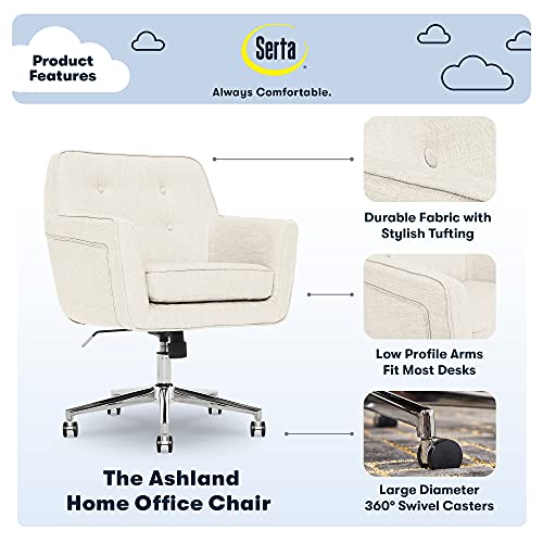 Serta "Ashland" Home Office Chair, Cozy Ivory