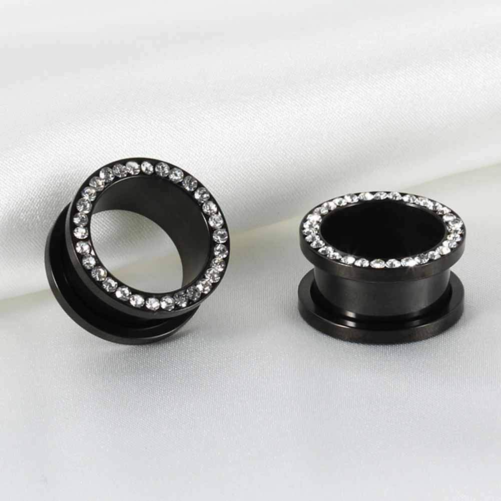 TBOSEN 8 PCS Ear Tunnels Plugs Gauges Stainless Steel Expander Stretcher Piercings