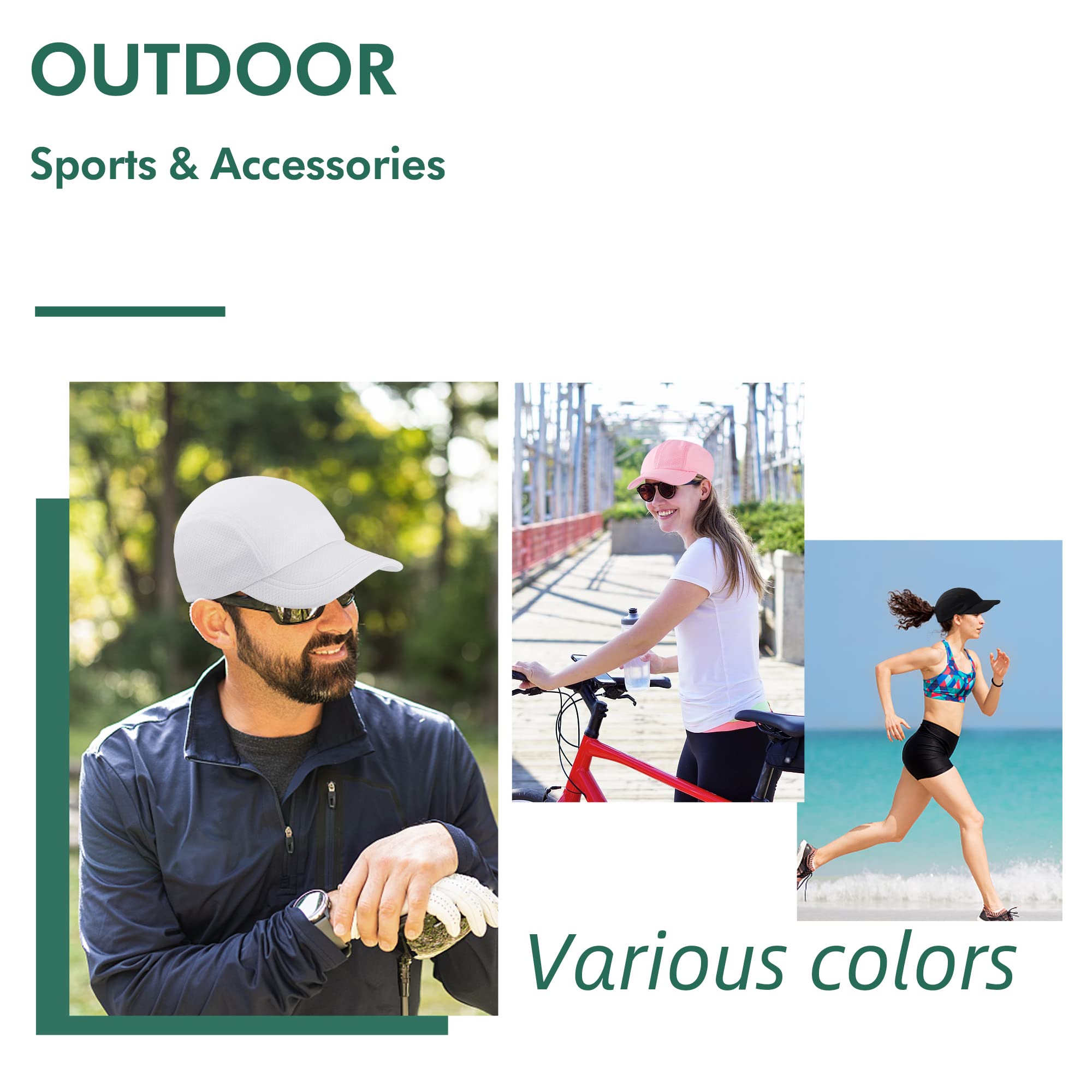 zowya Breathable Quick Drying Outdoor Sport Hat Evaporate Sweat Unstructured Running Climbing, Golf Cap for Men Women Pink