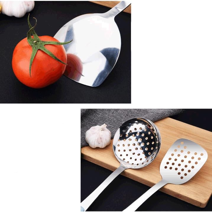 SLEEVY Kitchen Utensils Set Non-stick Kitchenware Cooking Tools Spoon Soup Ladle Spatula Shovel Accessories (Color : D, Size : 4 pieces)