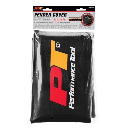 Performance Tool W80583 Fender Cover with Foam Packing and Tool Pockets to Protect Vehicle During Maintenance, 33-Inch x 24-Inch