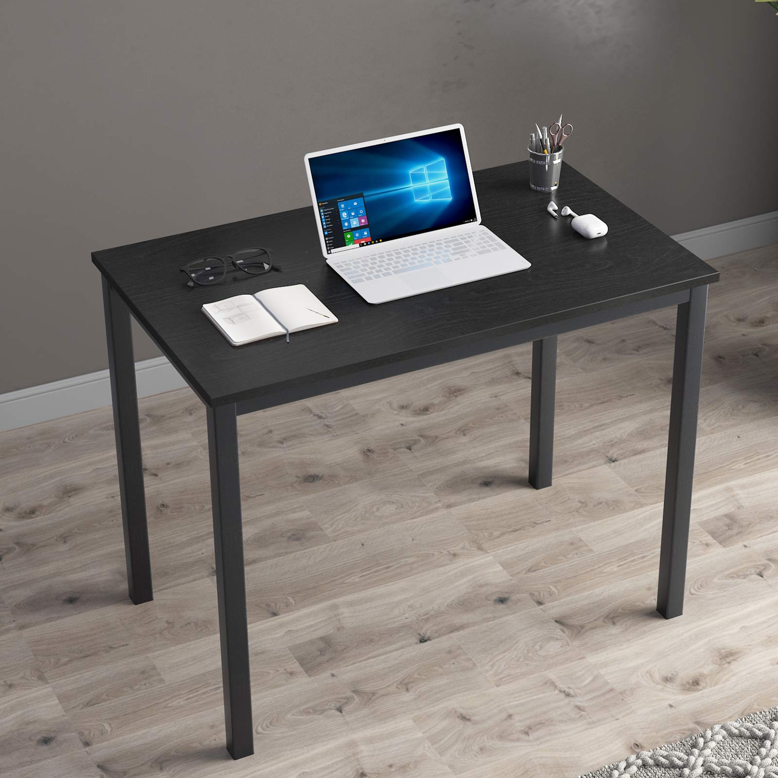 SogesPower 63 inches Computer Desk Study Table PC Laptop Office Desk Workstation for Home Office, Black
