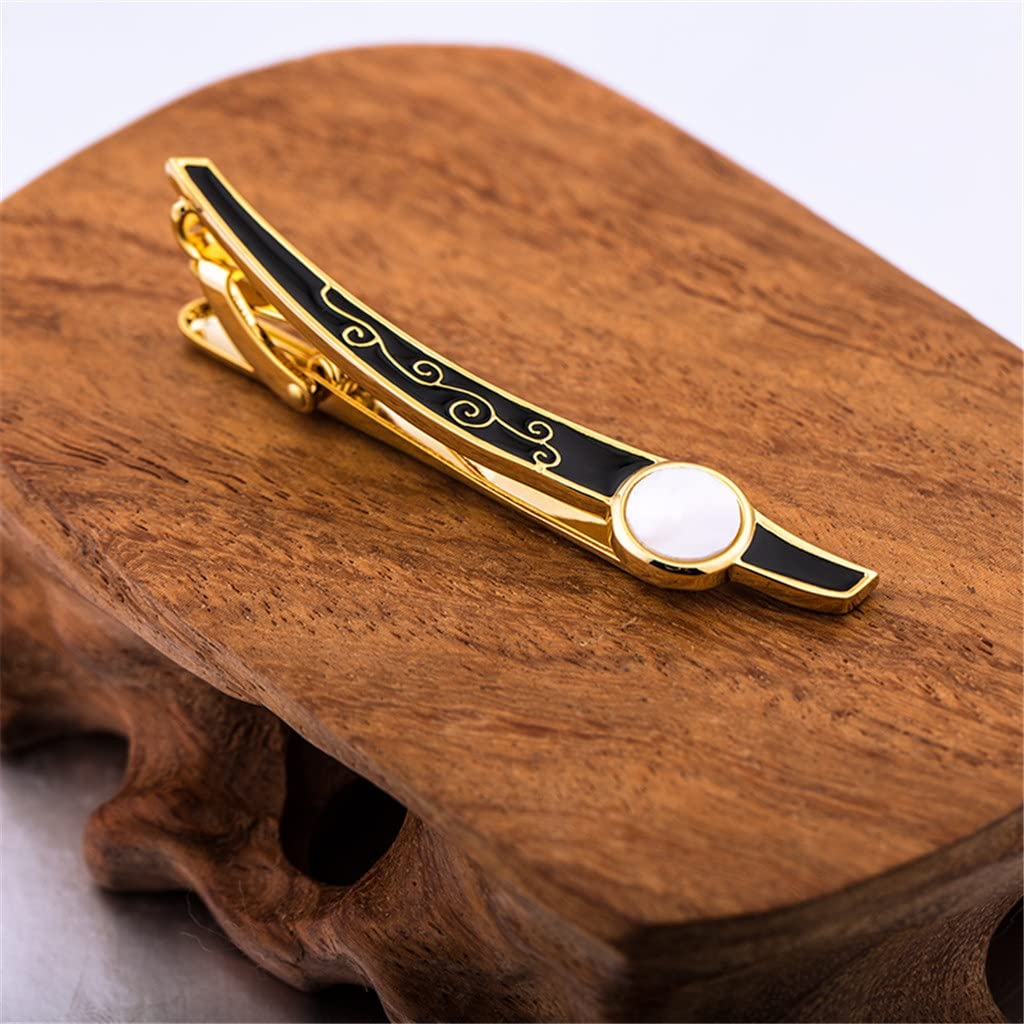 ZLXDP Shell Cuff Links Necktie Clip for Tie Pin for Mens Tie Bars Cufflinks Tie Clip Set Cufflinks Guests