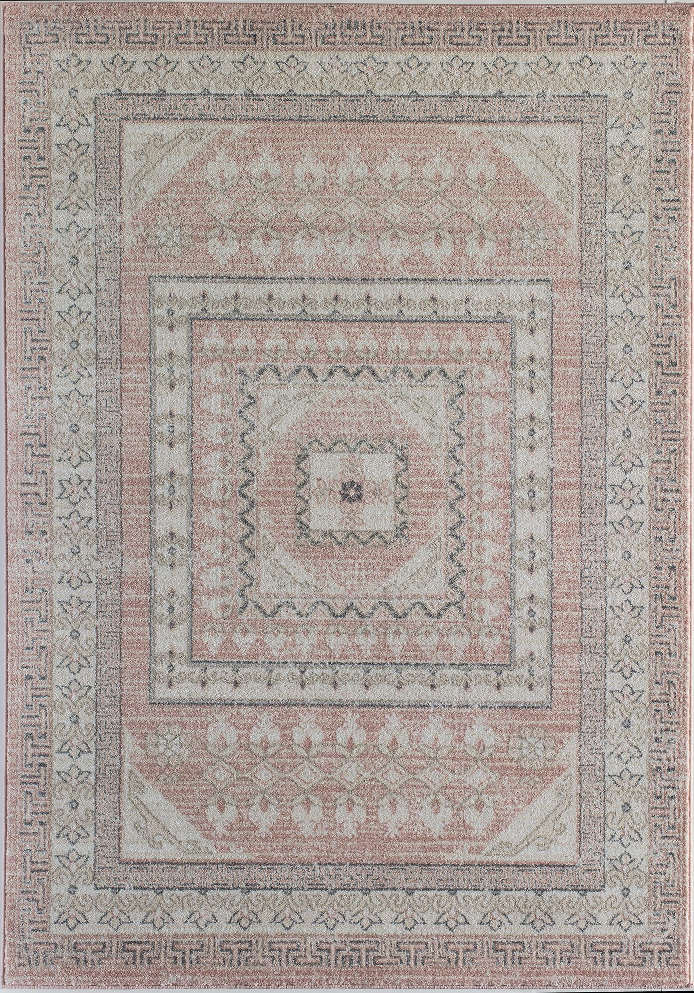 Rugs America Harper HY40A Vintage Transitional Carnation Non-Shedding Living Room Bedroom Dining Home Office Area Rug, 8'0" x 10'0"