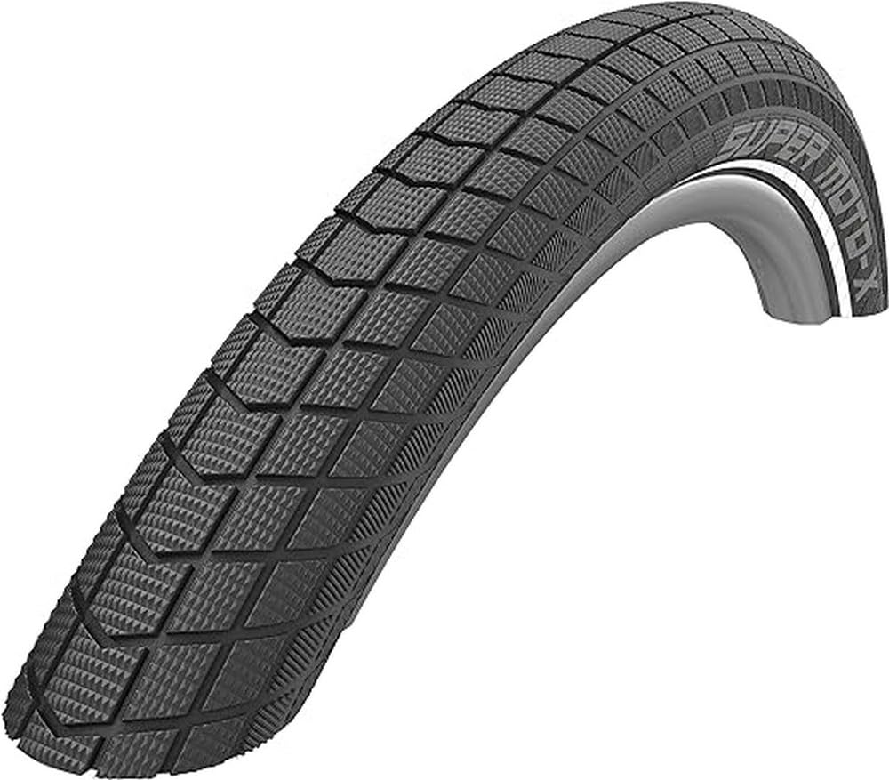 Schwalbe Super Moto-X Tire - 27.5 x 2.4, Clincher, Wire, Black, Performance Line, GreenGuard, SnakeSkin