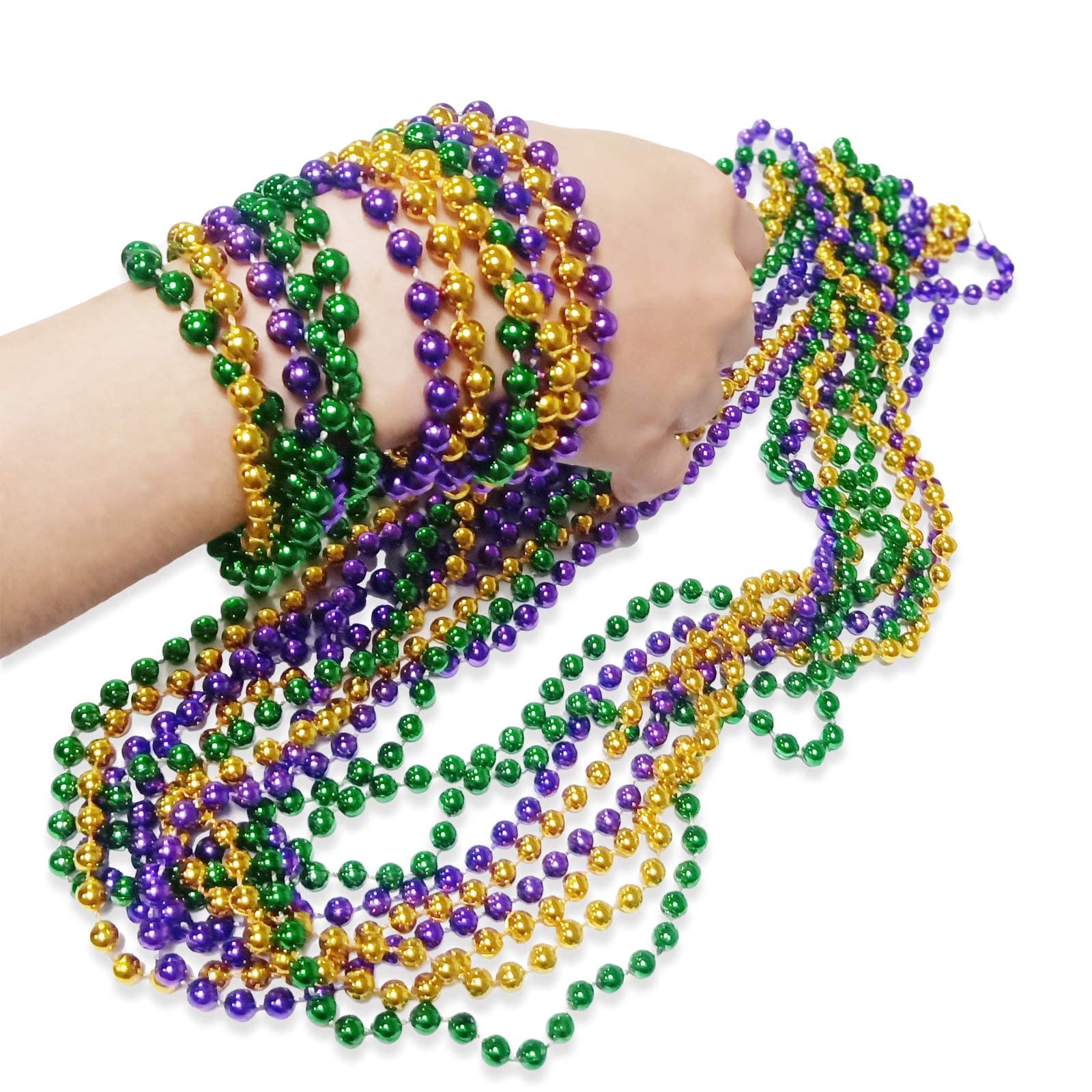SSTX 2 Pack Mardi Gras Headbands Sequin Stretchy Glitter Headbands for Carnival Party Costume(Classic)