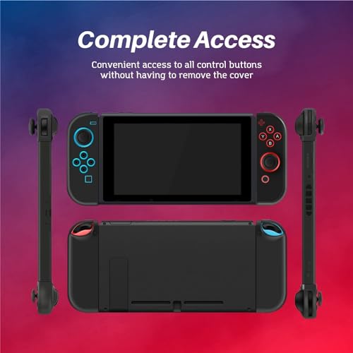 TNP Joycon Case for Nintendo Switch - Silicone Joy Con Case for Nintendo Switch & Switch OLED - Protective Switch Controller Case Cover with Thumb Grip Caps for Nintendo Switch Joycon (Raccoon)