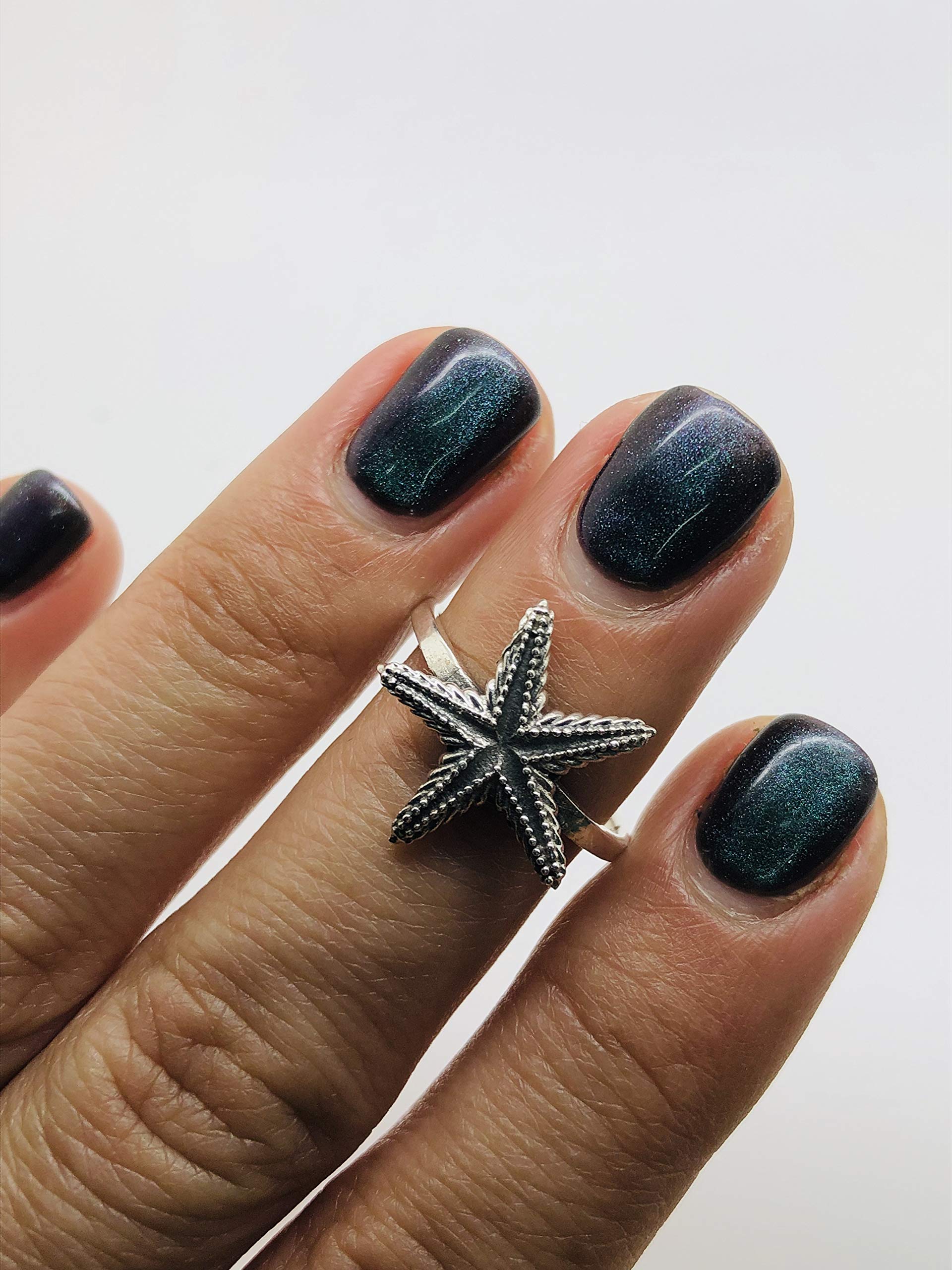 Starfish Ring 925 Sterling Silver Vintage Boho Chic Animal Sea Jewelry (8)