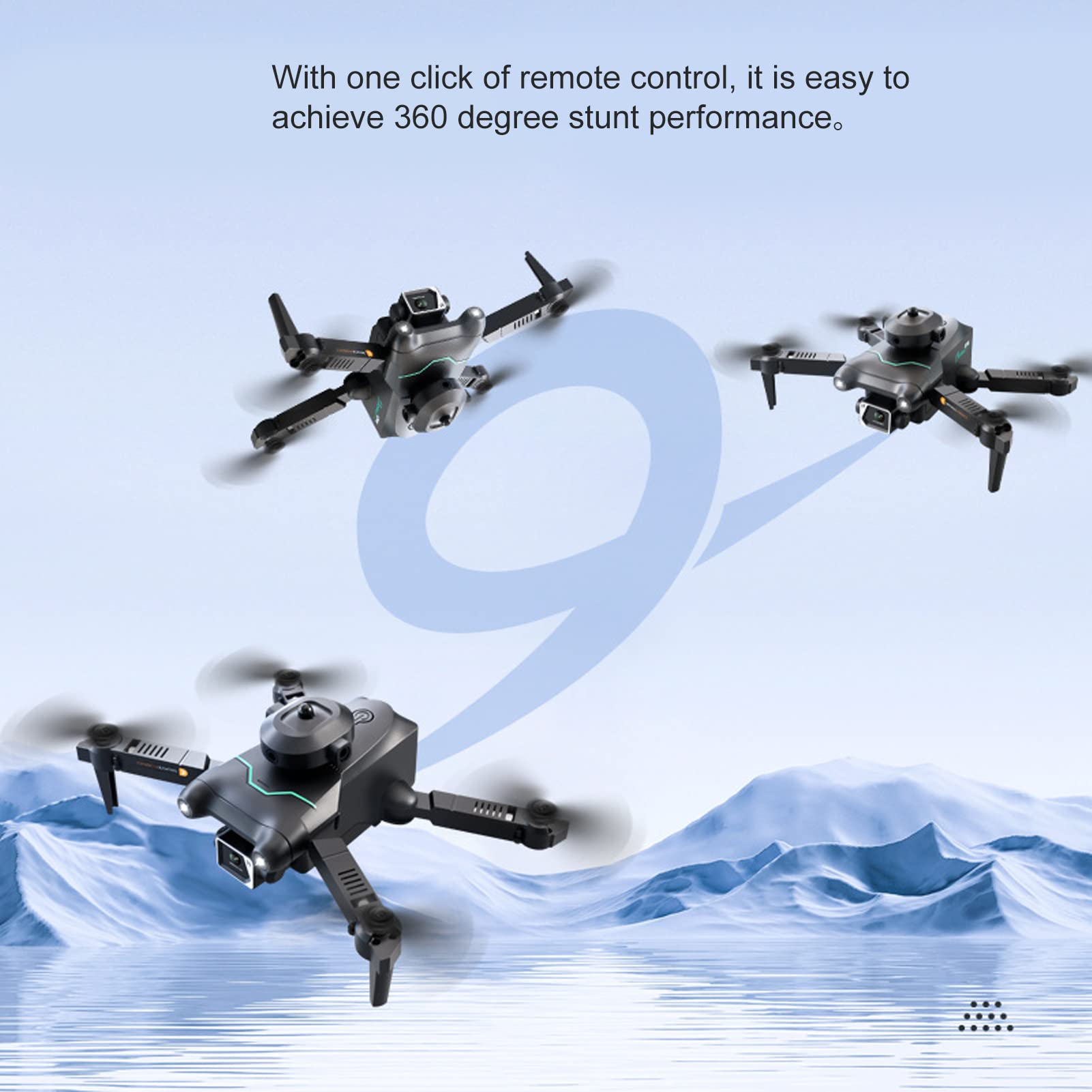 S96 Mini Drone with Dual Camera, 4K HD Foldable FPV Drone, Obstacle Avoidance, Altitude Hold, Remote Control Quadcopter, 360° Flip, Boys and Girls
