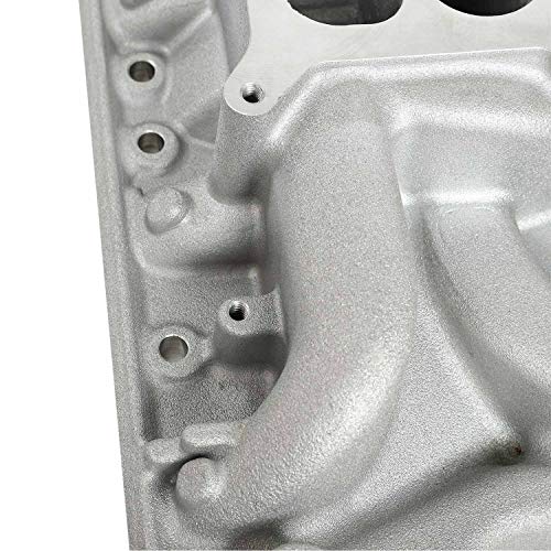 TYFYB Aluminum Air Gap Intake Manifold Dual Plane For SBF 260 289 302 Small Block silver