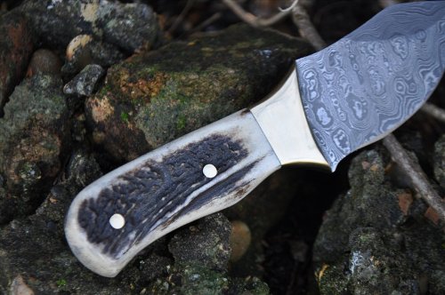 Perkin Knives Damascus Steel Knife - Handmade Damascus Hunting Knife