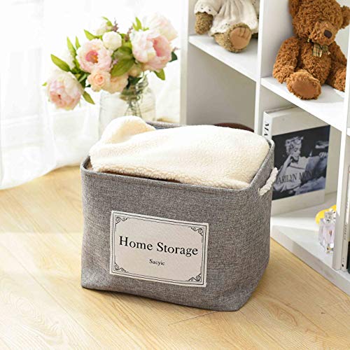 Sacyic Large Storage Baskets for Shelves,Fabric Baskets for Organizing,Collapsible Storage Bins for Closet,Nursery, Clothes,Toys,Home & Office