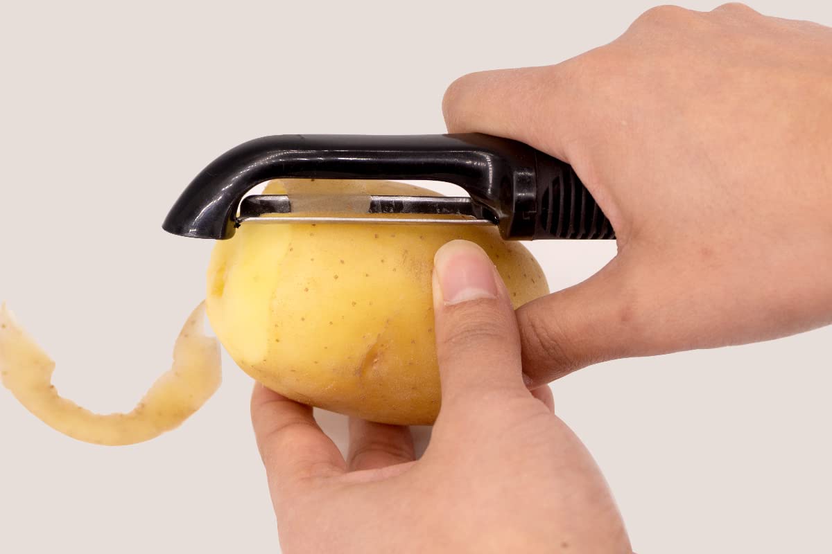 Weymier Potato Peeler Vegetable Peeler Apple peeler Fruit Peeler for kitchen peeler Sharp Stainless Steel Swivel Blades Peeler Good Grip Handle Built-in Potato Eye Remover