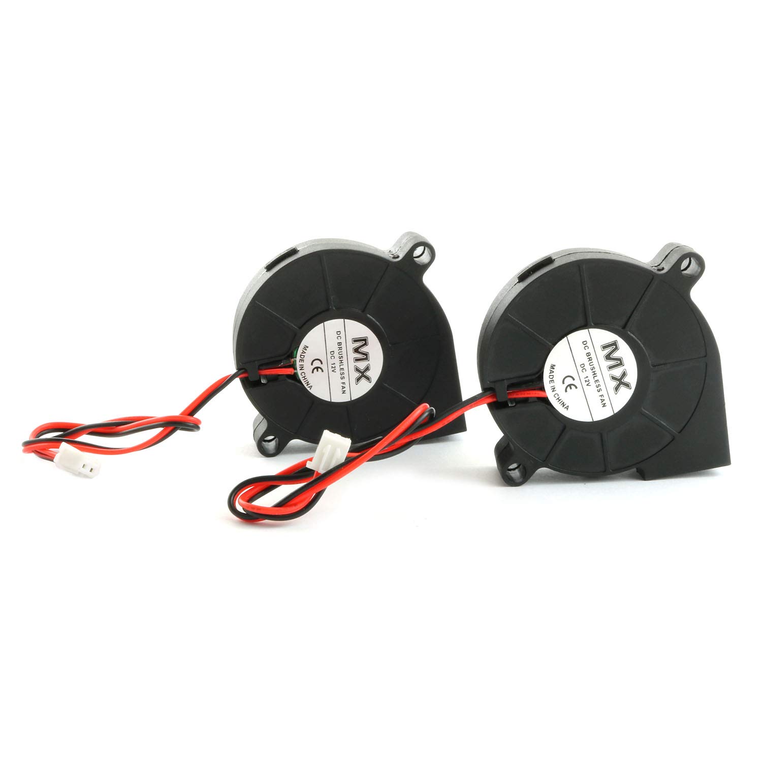 Ruiling 2PCS 5015 3D Printer Turbine Fan 50 * 50 * 15mm DC 12V 7000RPM Cooling Turbo Fan for 3D Printer Humidifier Aromatherapy and Other Small Appliances Series Repair Replacement