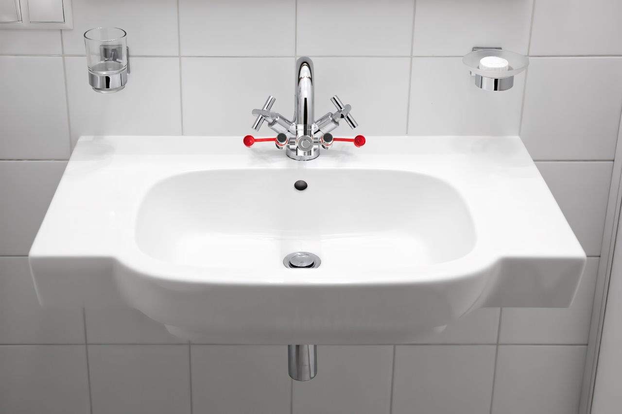 Skywin Eye Wash Kit - Faucet Mounted Emergency Eye Wash Station Sink Attachment -1x Continuous Flow Eyewash Station,3X Common Sink Adapter,2X Inspection Tag,1x Emergency Eye Wash Station Sign
