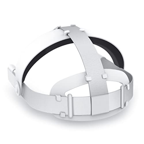 VR Headband Elite Strap for Oculus Quest 2 Adjustable Head Strap for Oculus Quest 2, Enhanced Support and Reduce Head Pressure in VR, Comfortable Protective Strap for Oculus Quest 2, White, L003khy