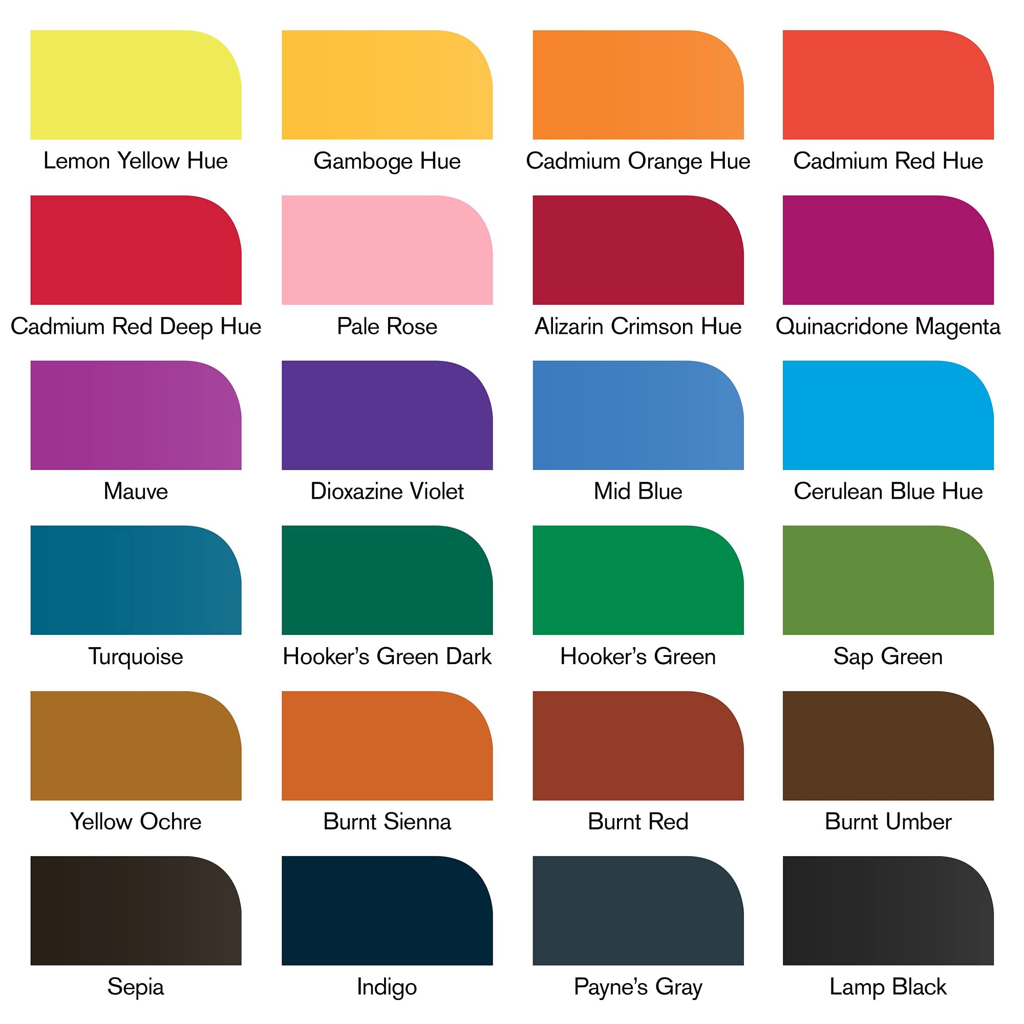 Winsor & Newton Promarker Watercolor, 24 count (Pack of 1), Basic Tones