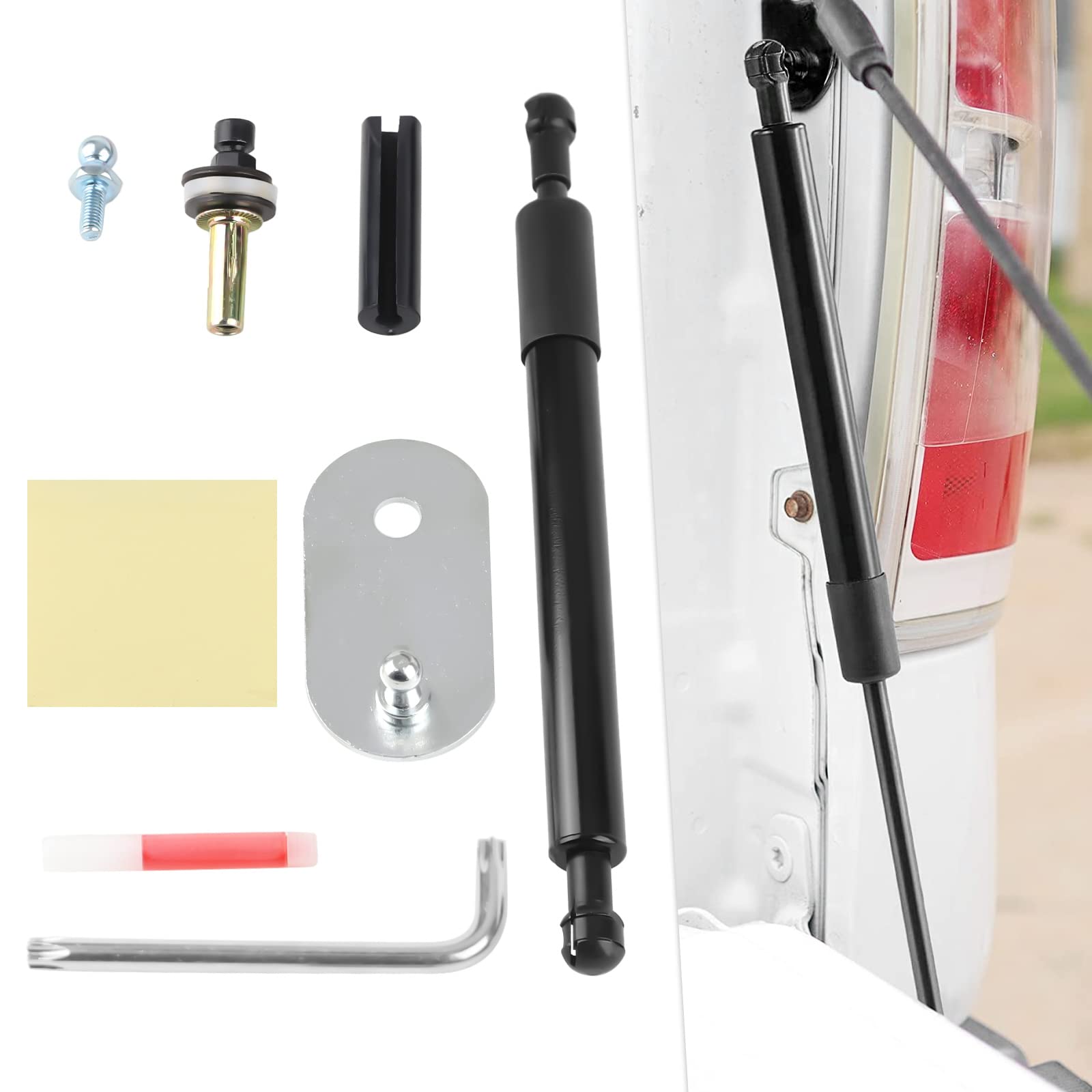 Truck Tailgate Assist Shock 43301 Compatible with 2009-2018 Dodge Ram 1500, 2010-2018 Dodge Ram 2500/3500 Pickup Tailgate Assist, Truck Tailgate Lift Assist Kit