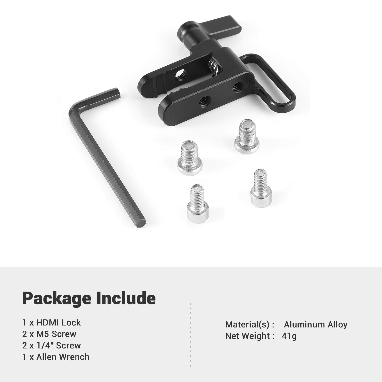 SMALLRIG HDMI Cable Clamp Lock Compatible with Sony A7RIII A7II A7RII A7SII, SMALLRIG Cage 1660, 1673, 1675, 1982, 2087-1679