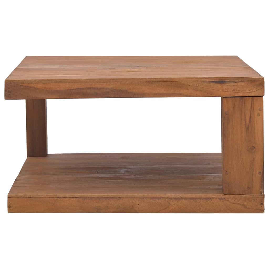 QJBSAVVA Coffee Table 25.6"x25.6"x13" Solid Teak Wood,Bedside Tables Side Tables End Tables Entrance Tables Suitable for Meeting Rooms, Reception Rooms, Offices