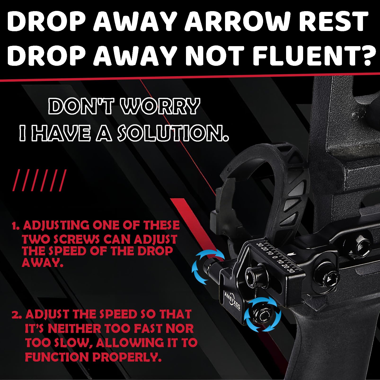 ZSHJGJR Drop Away Arrow Rest - Metal Arrow Rest with Felt for Compound Bow Hunting, not Hurt Feathers Maintain The Smoothness of Arrows, Right Hand Adjustable Compound Bow Arrow Rest