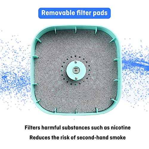 Rumia Smokeless Ashtrays for Cigarettes Indoor,2 in 1 Aromatherapy Multifunctional Negative Ion Air Fresher for Home,Office,Outdoor-Green5