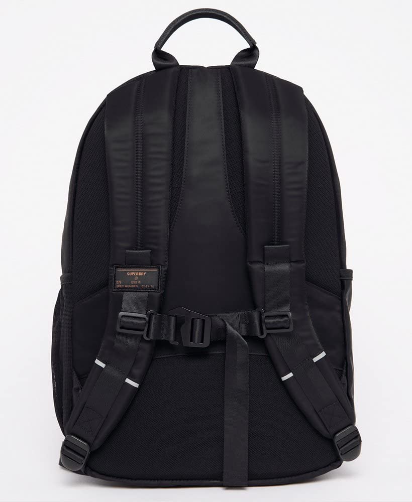 Superdry Mens Unisex Bomber Montana Rucksack, Main Zipped Compartment Black Size One Size
