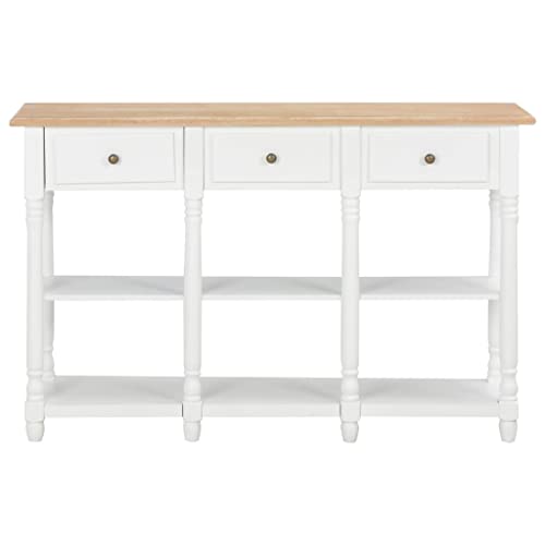 QJBSAVVA Console Table White 47.2"x11.8"x29.9" MDF,Corner Cabinet Side Tables Coffee Table Bedside Tables Suitable for Home, Office, Bedroom, Meeting Room