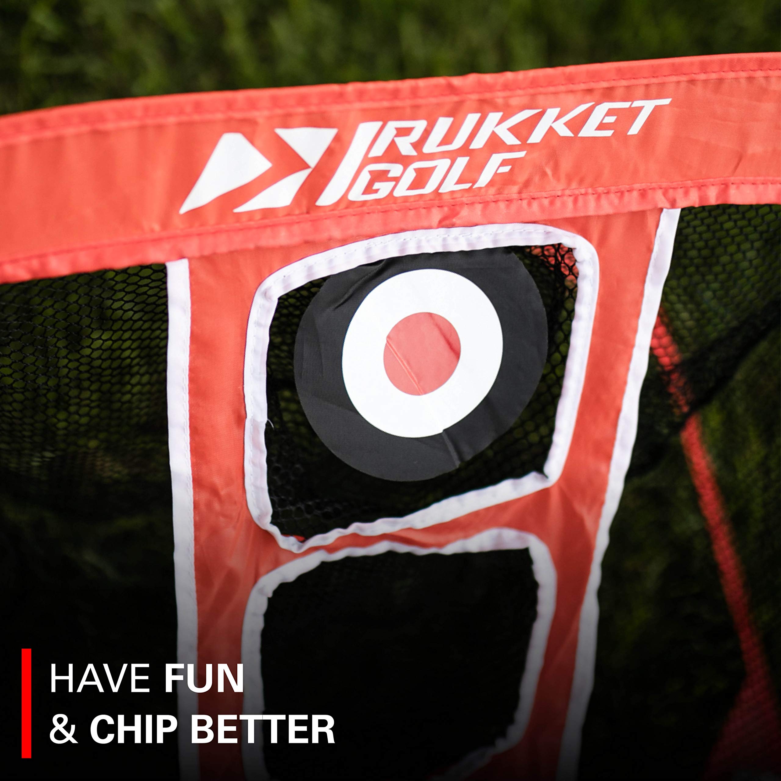 Rukket Pop Up Golf Chipping Net | Outdoor / Indoor Golfing Target Accessories and Backyard Practice Swing Game | Includes 12 Foam Practice Balls