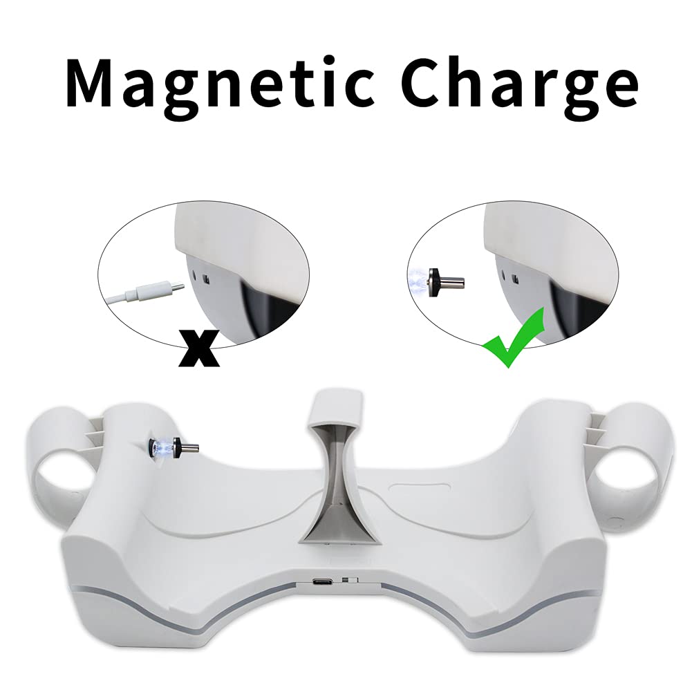 Xmipbs Fast Charging Dock for Quest 2, Wall Mount Charging Station for Quest 2 Charging Stand with Charging Port for Oculus Quest 2 VR Headset Controllers,