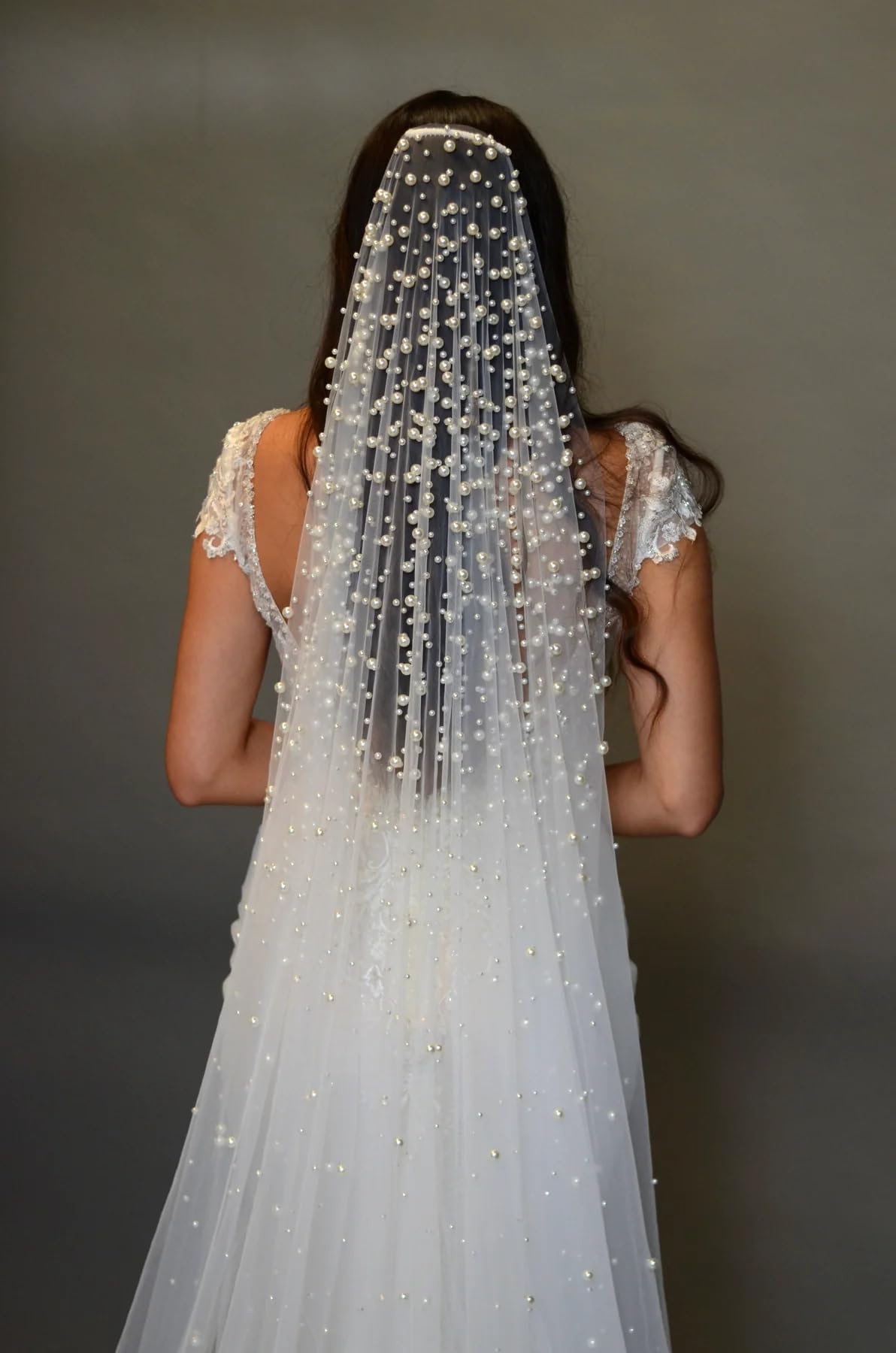 Passat Ivory 1T Long Cathedral Sparkling Rhinestone Cathedral Bridal Veils Crystal Wedding Veils For Brides Gifts 223