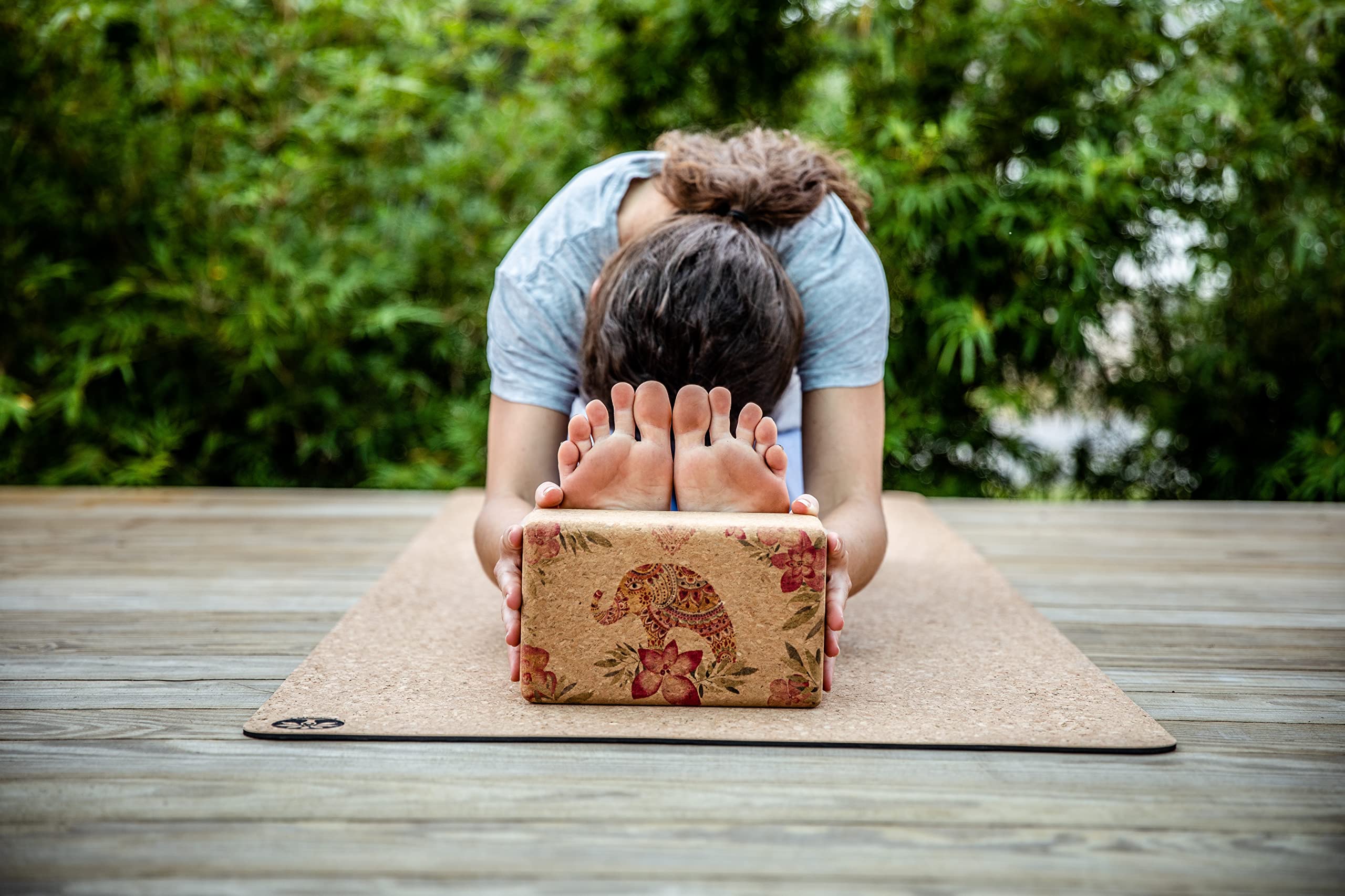 Yoloha Yoga Cork Yoga Block | 9" x 5.5"x 3.5" |Strong, Sustainable, Soft, Durable, Premium, Handmade, Moisture Resistant