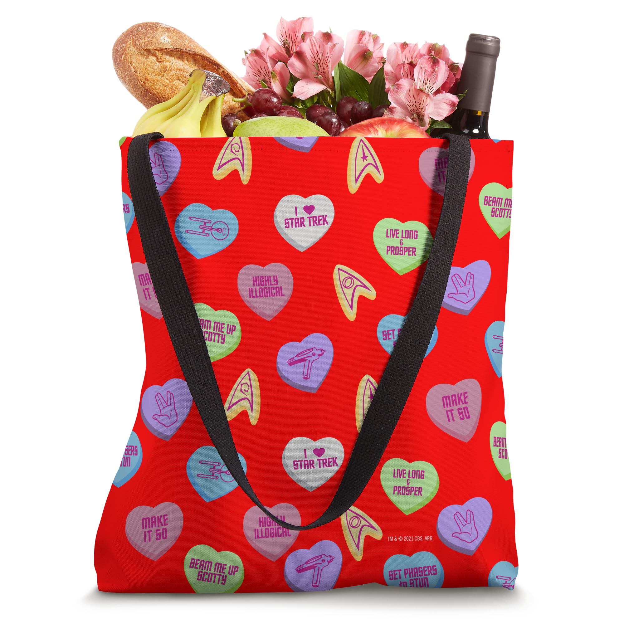 Star Trek Valentine's Day Hearts Tote Bag