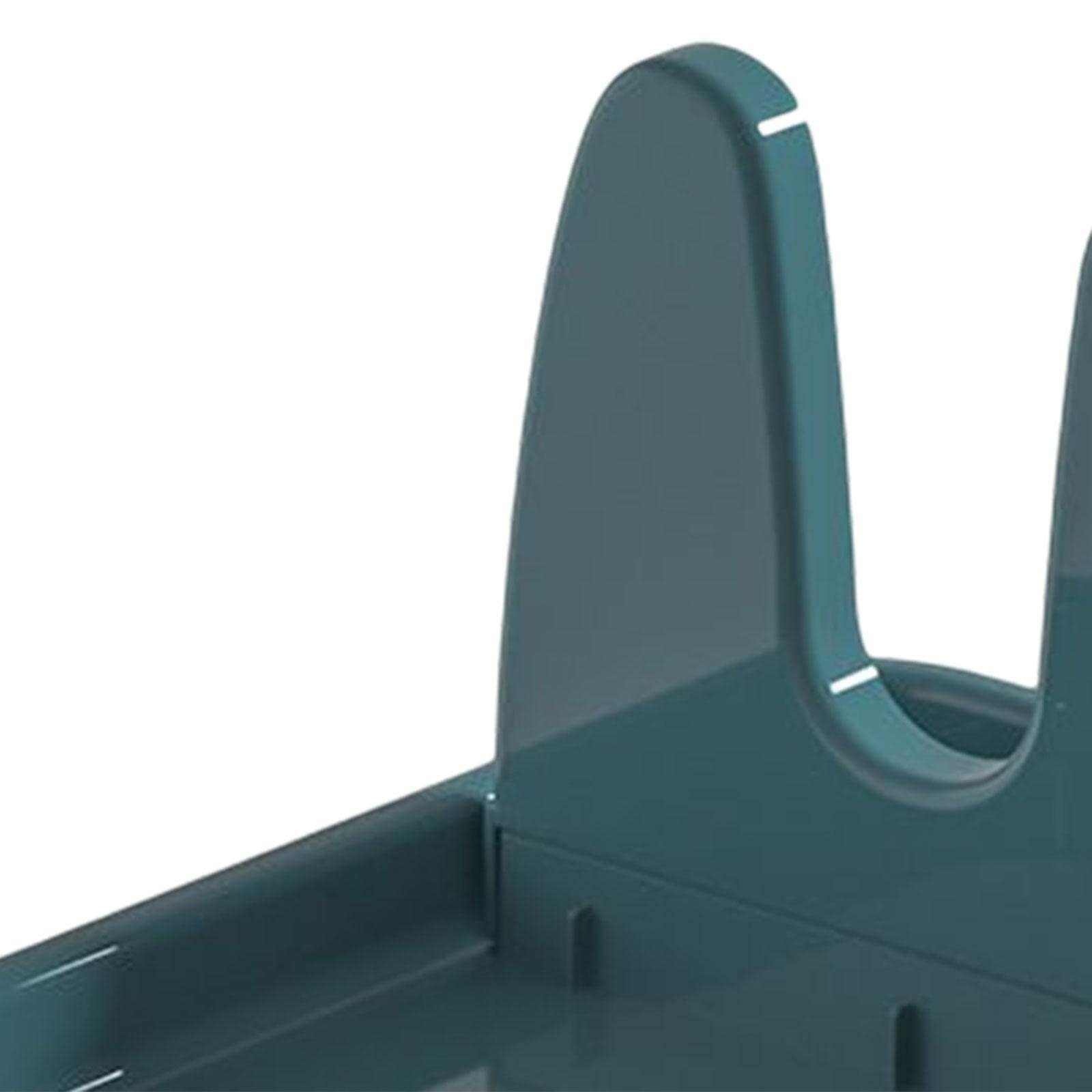 Spoon Rest Holder Foldable Lid Racks, Kitchen Countertop Organiser, Pan Covers Shelf, Kitchen Cutlery Pot Lid Holder Shelf for Forks, Blue