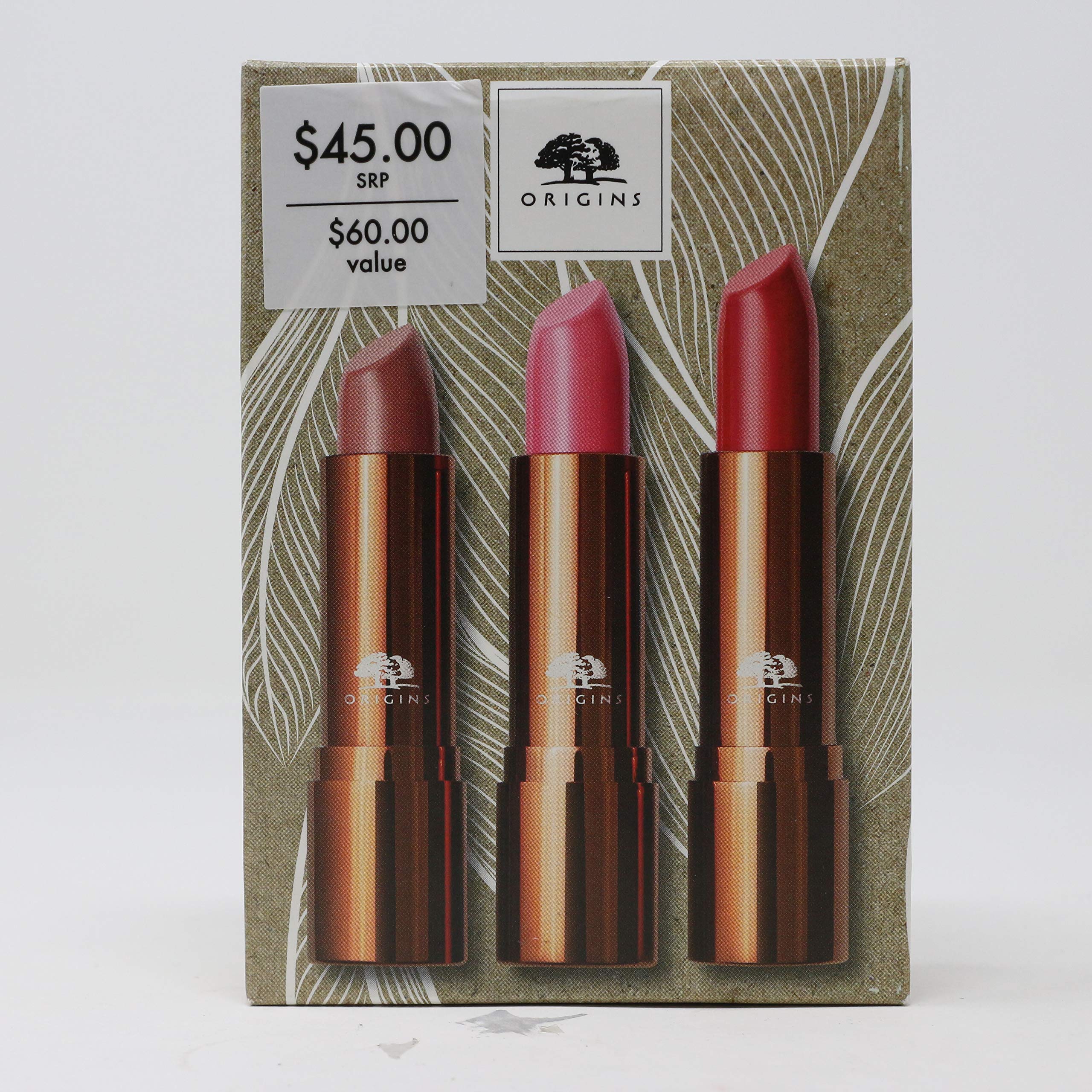 ORIGINS Blooming Bold Pretty Pouts Set LIPSTICK 08 DUSKY ROSE ~ 10 HIBISCUS HAZE ~ 22 POPPY POUT