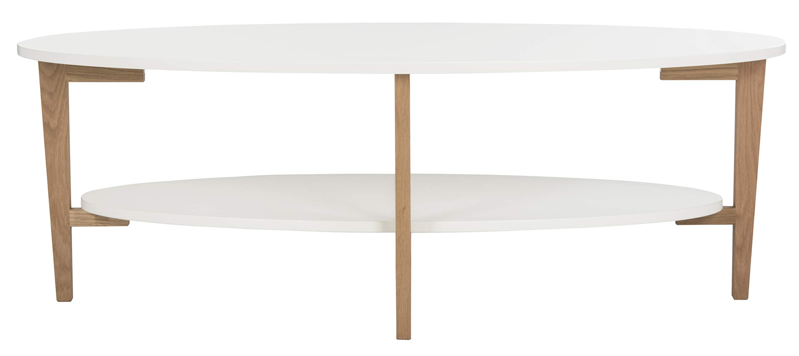 Safavieh Home Collection Woodruff White and Natural Coffee Table