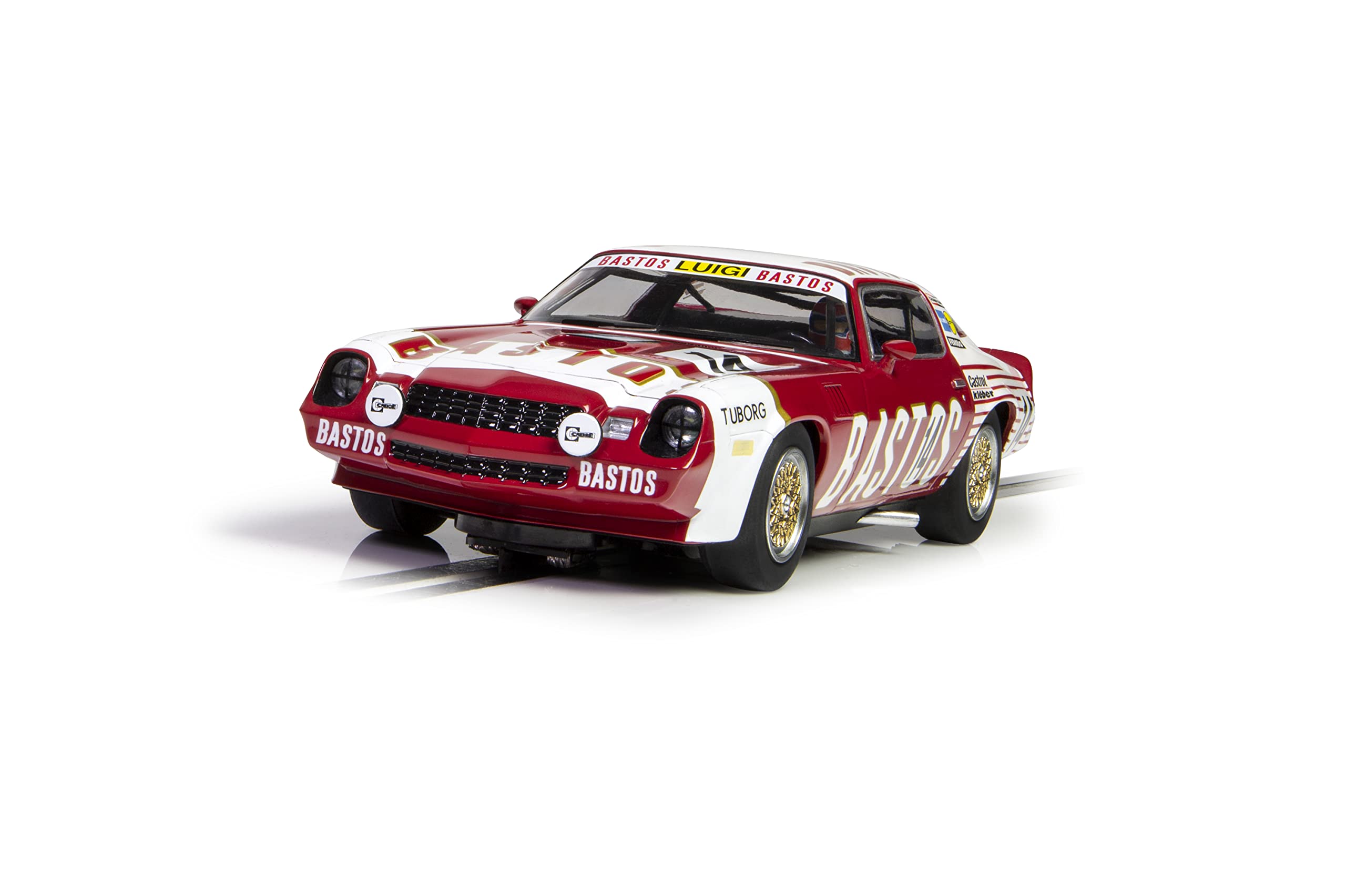 Scalextric Chevrolet Camaro Z28 Bastos #14 1:32 Slot Race Car C4235